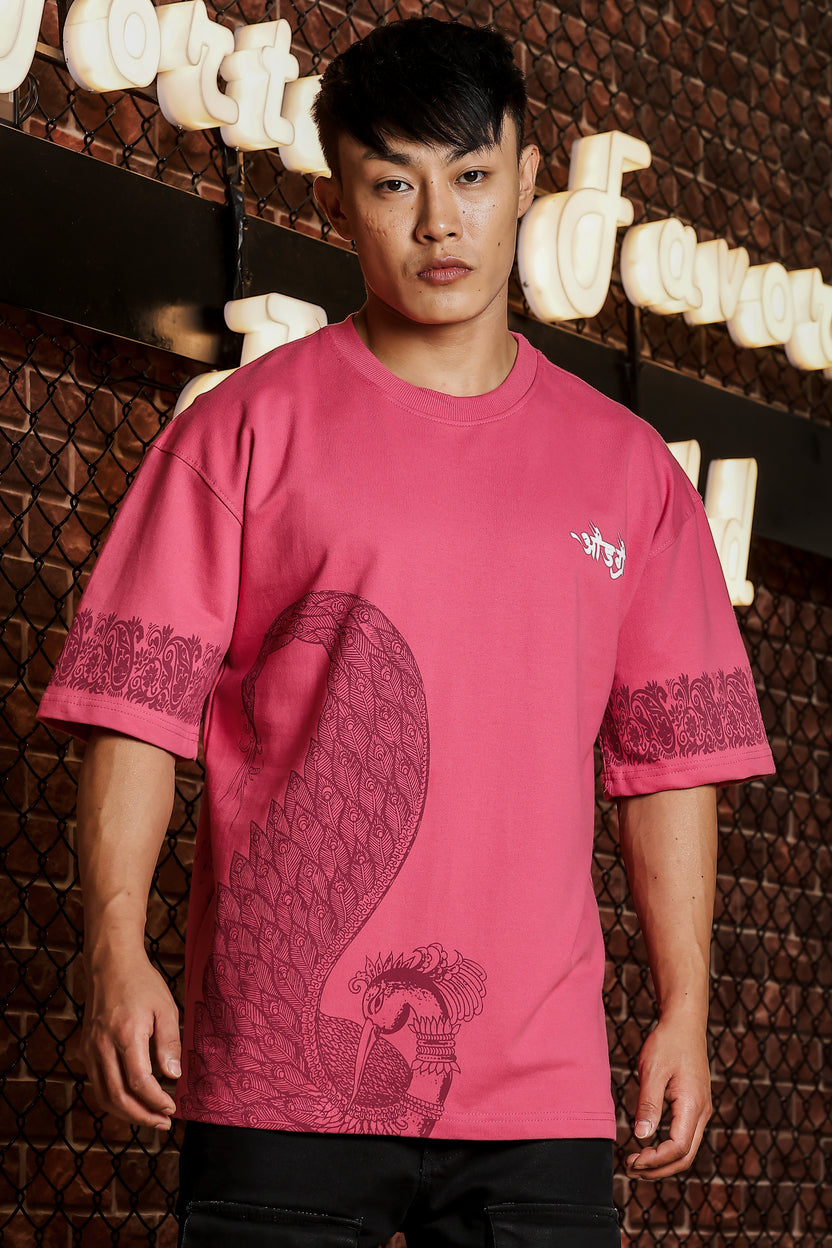 Regal Rise Pink Oversized T-Shirt – Oddgrab